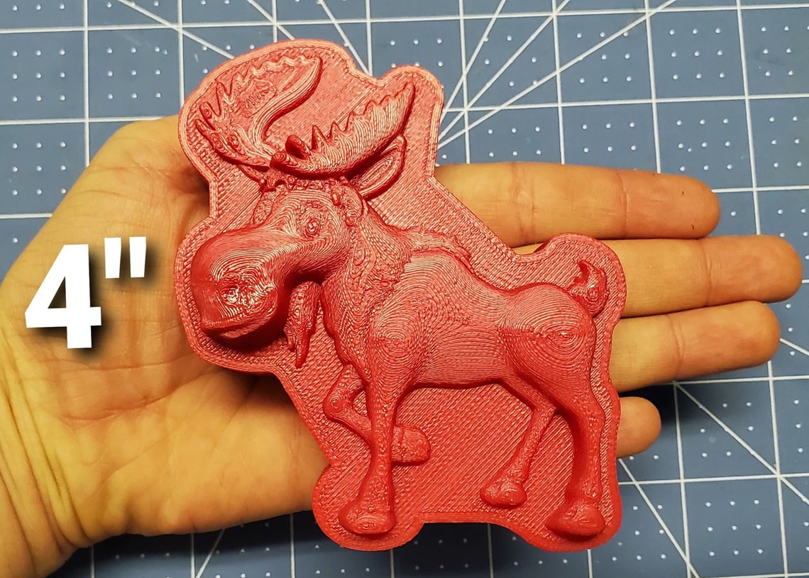 Cartoon Moose Plastic Mold or Silicone Mold, Bath Bomb Mold, Soap Mold ...