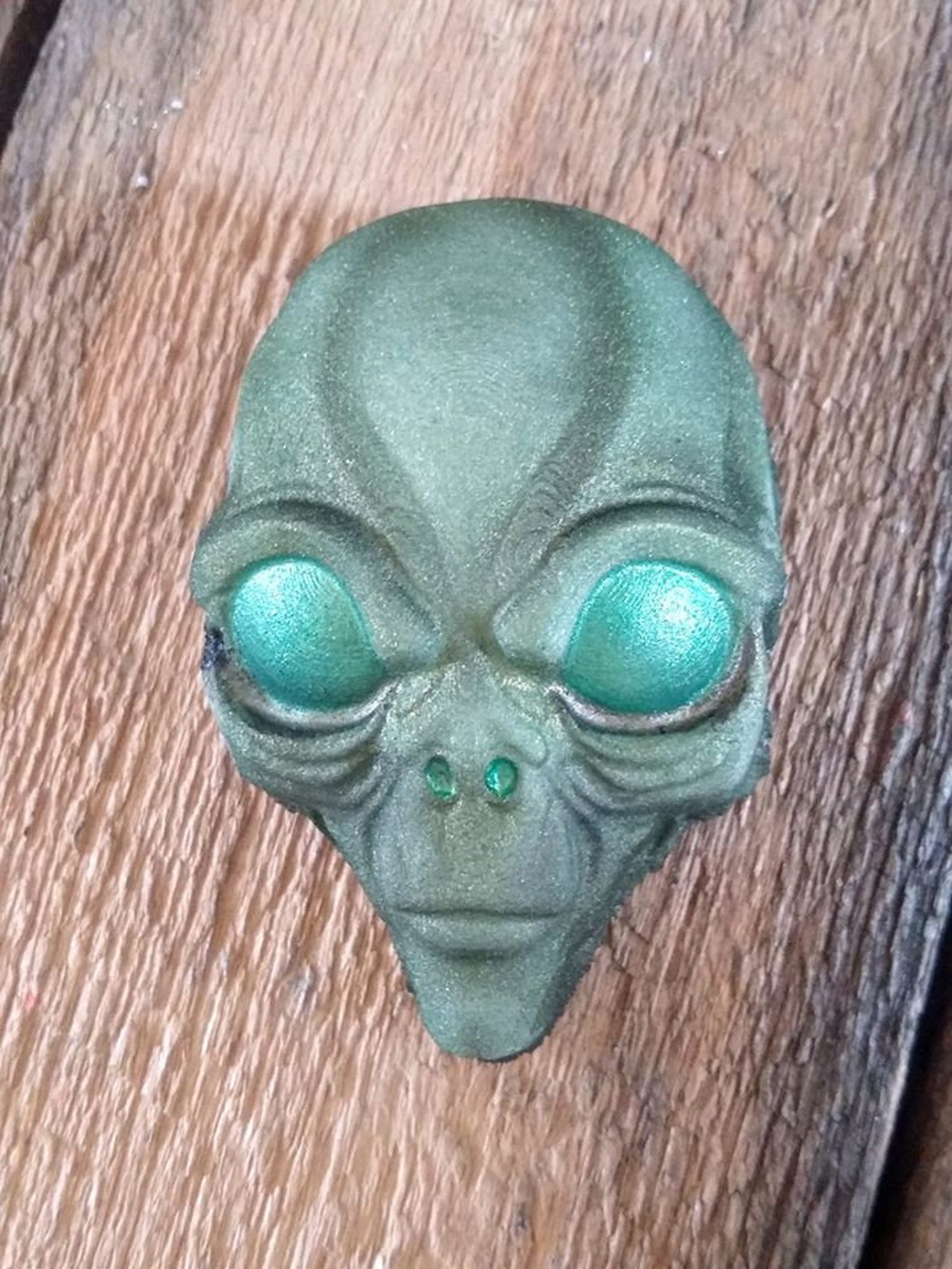Detailed Alien Head Plastic Mold or Silicone Mold, Bath Bomb Mold, Soap ...