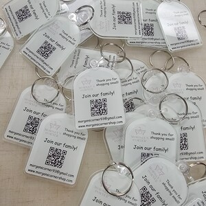 Customized Custom Acrylic Business Logo Keychain Keychains - Etsy