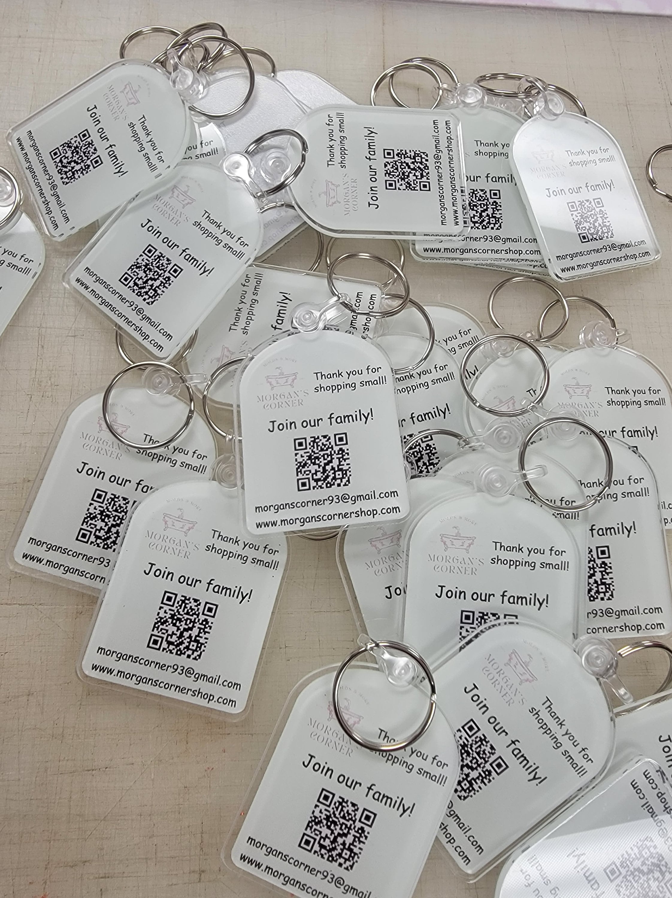 Customized Custom Acrylic Business Logo Keychain Keychains - Etsy