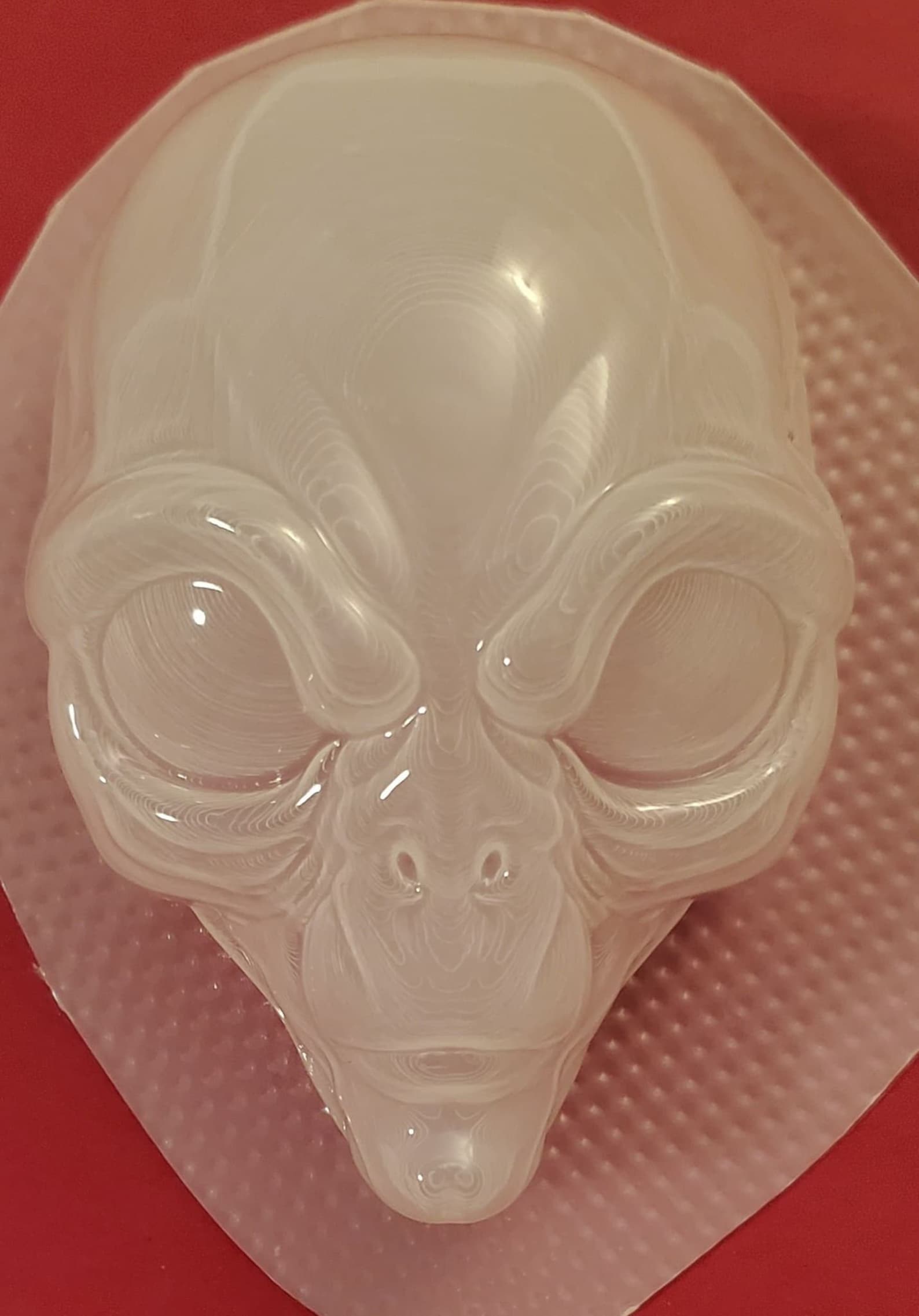Detailed Alien Head Plastic Mold or Silicone Mold, Bath Bomb Mold, Soap ...