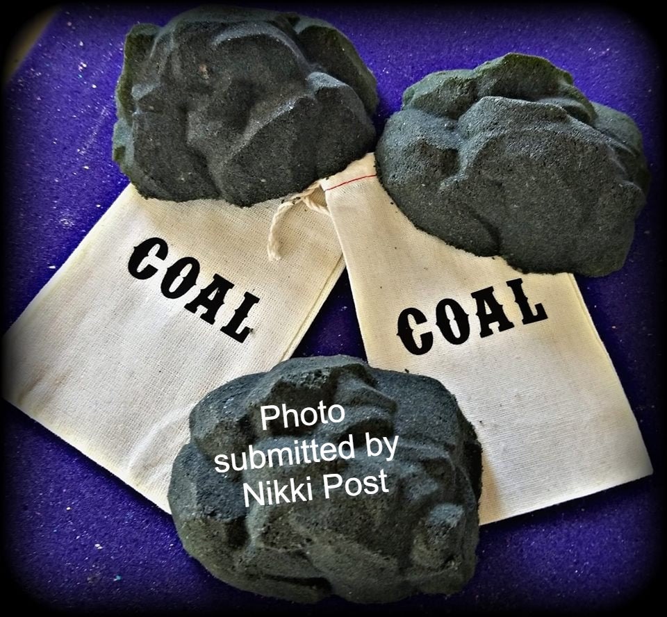 Lump of Coal Plastic Mold or Silicone Mold, Bath Bomb Mold, Soap Mold ...