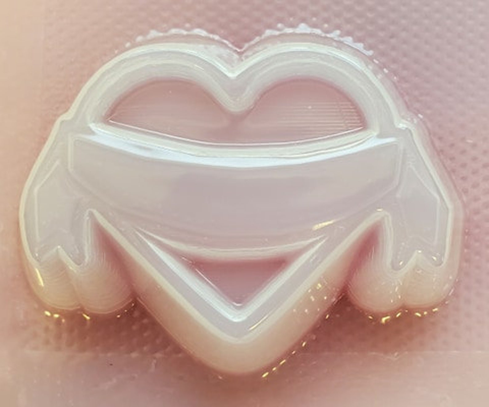 Banner Heart Plastic Mold or Silicone Mold, Bath Bomb Mold, Soap Mold ...