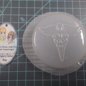 Caduceus Medical Symbol Plastic Mold or Silicone Mold, Bath Bomb Mold ...