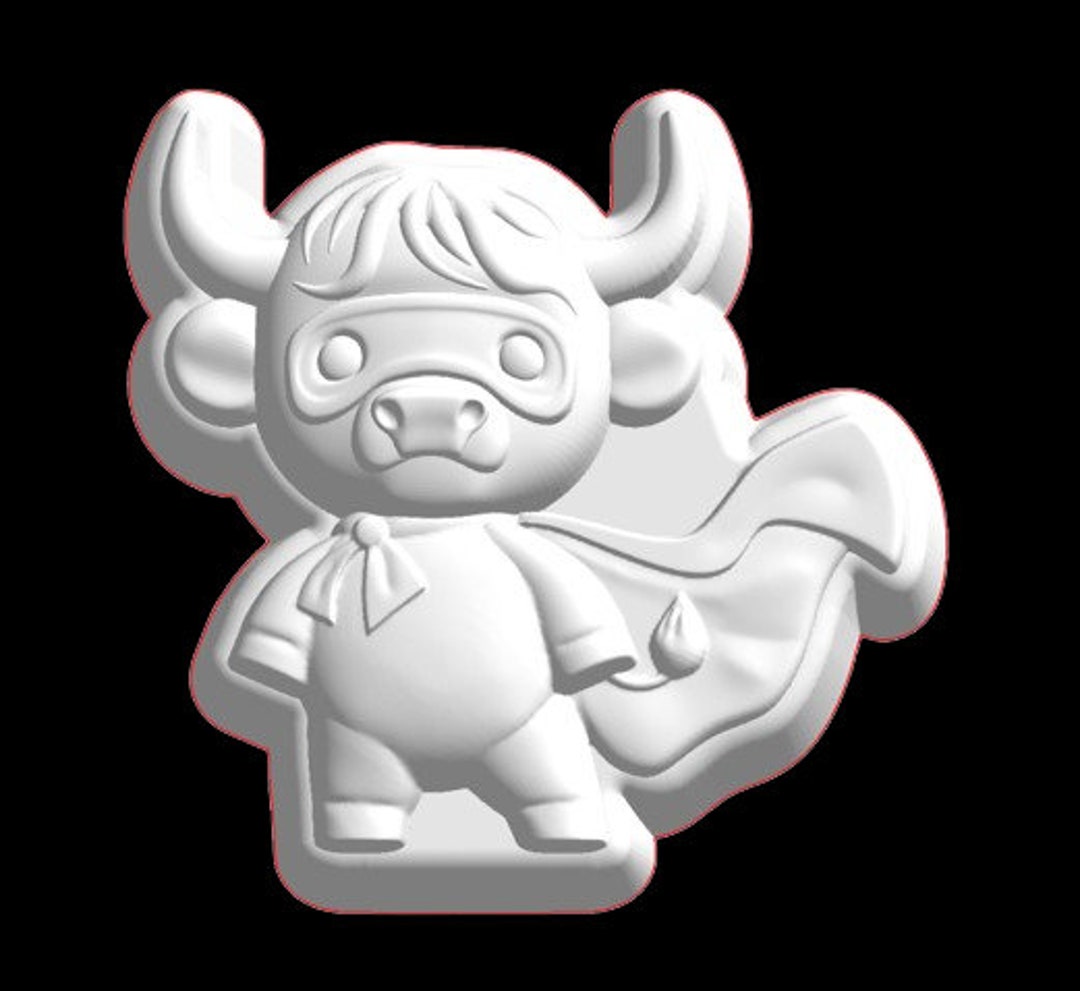 Super Highland Cow Plastic Mold or Silicone Mold, Bath Bomb Mold, Soap ...