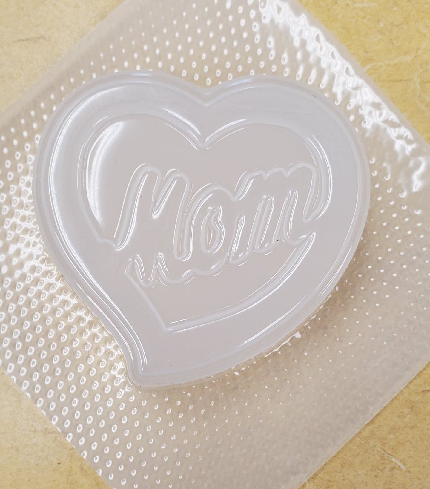 Mom Heart Plastic Mold or Silicone Mold, Bath Bomb Mold, Soap Mold, Mom ...