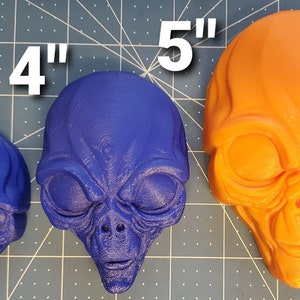 Detailed Alien Head Plastic Mold or Silicone Mold, Bath Bomb Mold, Soap ...