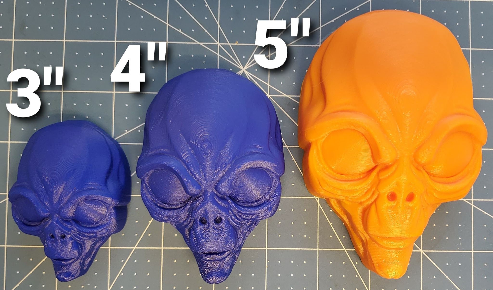 Detailed Alien Head Plastic Mold or Silicone Mold, Bath Bomb Mold, Soap ...