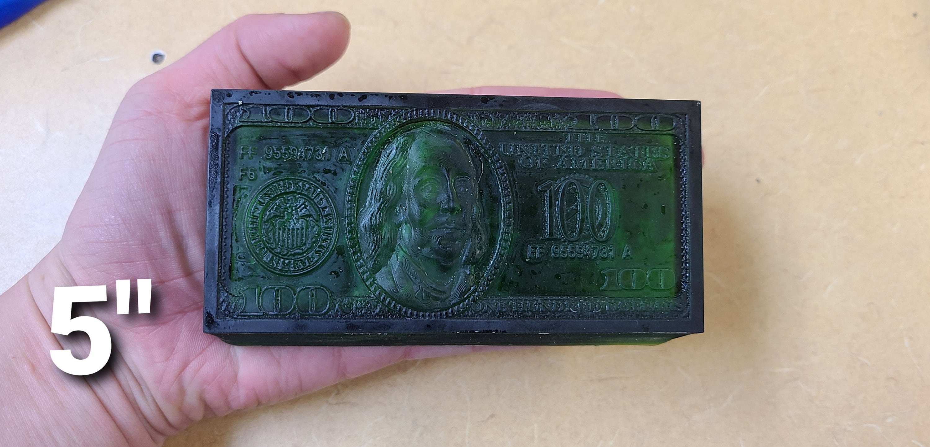 100 Dollar Bill Plastic Mold or Silicone mold bath bomb mold | Etsy