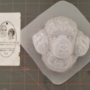 Poodle Dog Head Plastic Mold or Silicone Mold, Bath Bomb Mold, Soap ...