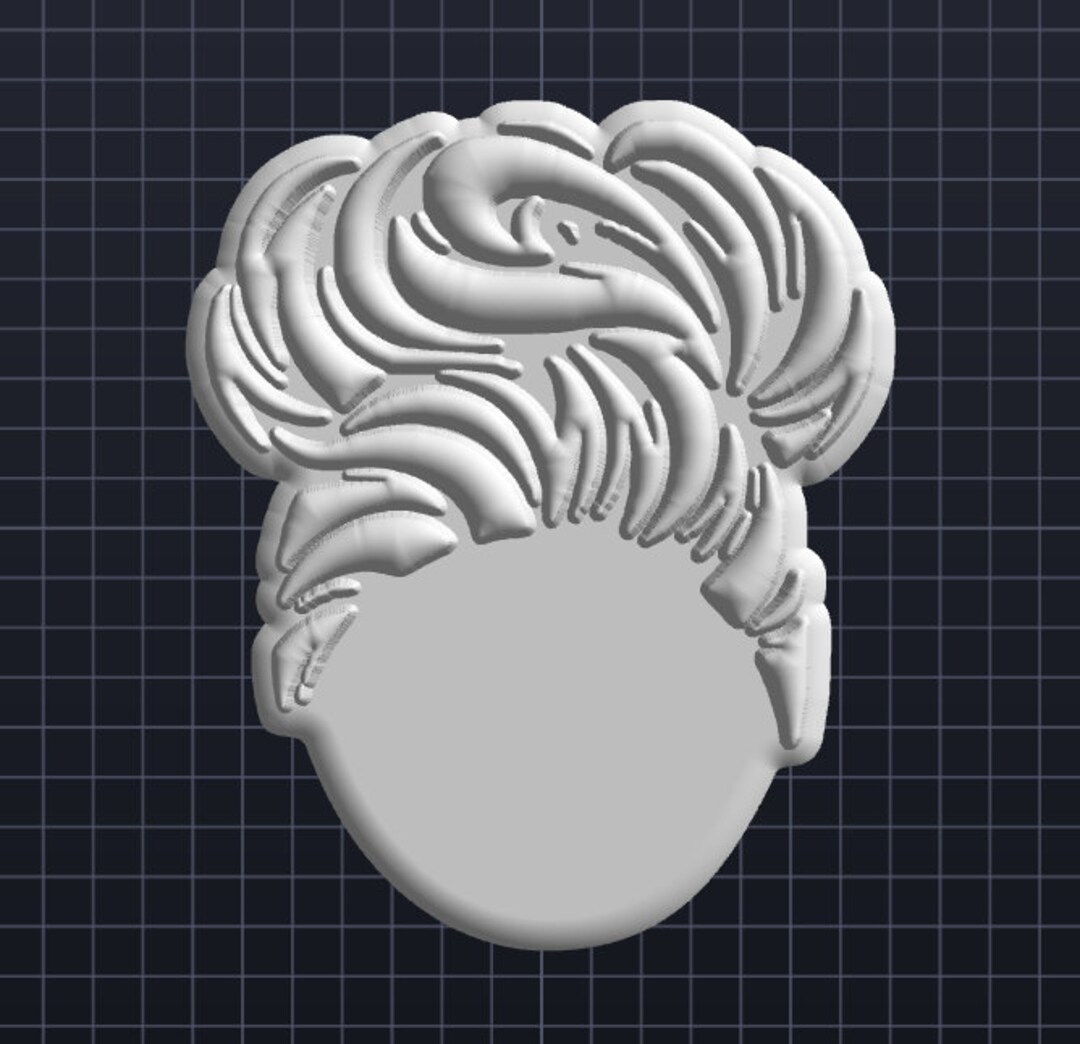 Simple Messy Bun Hair Plastic Mold or Silicone Mold, Bath Bomb Mold ...