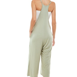 Women's Solid Spaghetti Strap V Neck Loose Fit Capri - Etsy