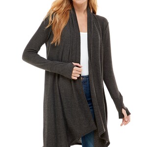 Women's Long Waterfall Cardigan / Lightweight / Butter - Etsy