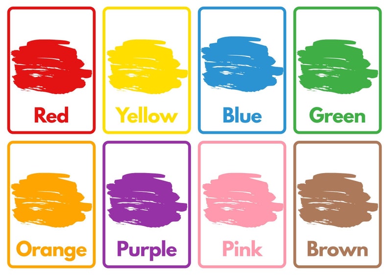 Color and Shape Flashcards Printable file Only Help Your Child Learn ...