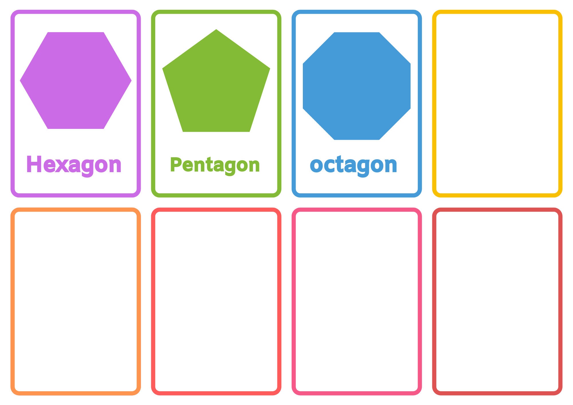 Color and Shape Flashcards Printable file Only Help Your Child Learn ...