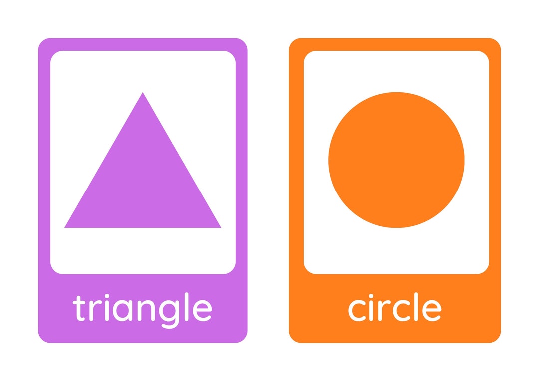 Large Color and Shape Flashcards Printable file Only Help - Etsy