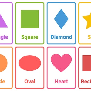 Color and Shape Flashcards Printable file Only Help Your Child Learn ...