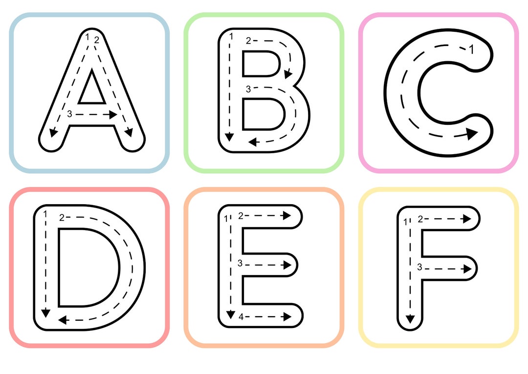 Abc Tracing Letters digital File - Etsy