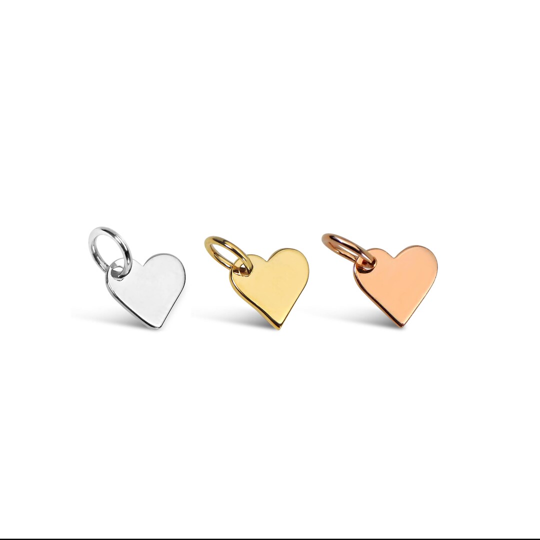 Tiny Heart Charm Add on - Silver - Gold - Rose Gold *NOT for Individual ...