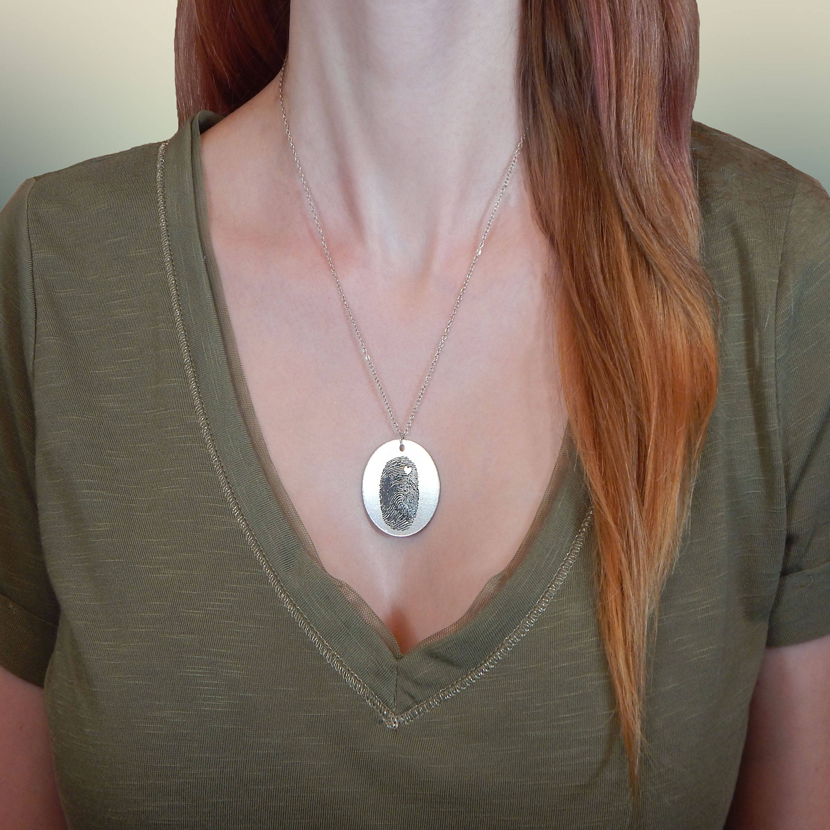 Custom Personalized Fingerprint With Heart Necklace - Etsy