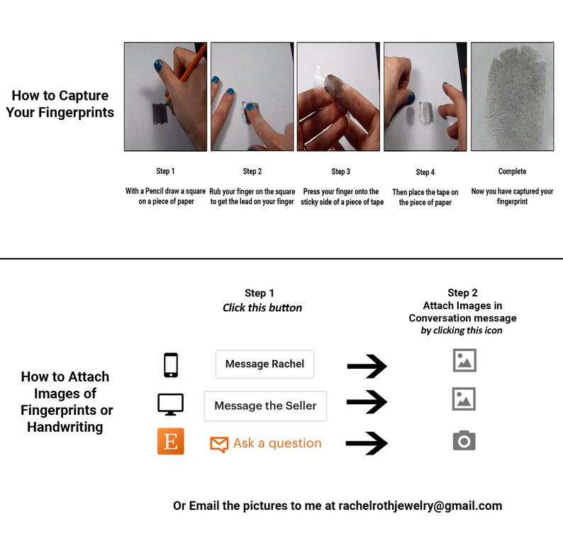 Custom Fingerprint and Name Horizontal Bar Necklace Gold - Etsy