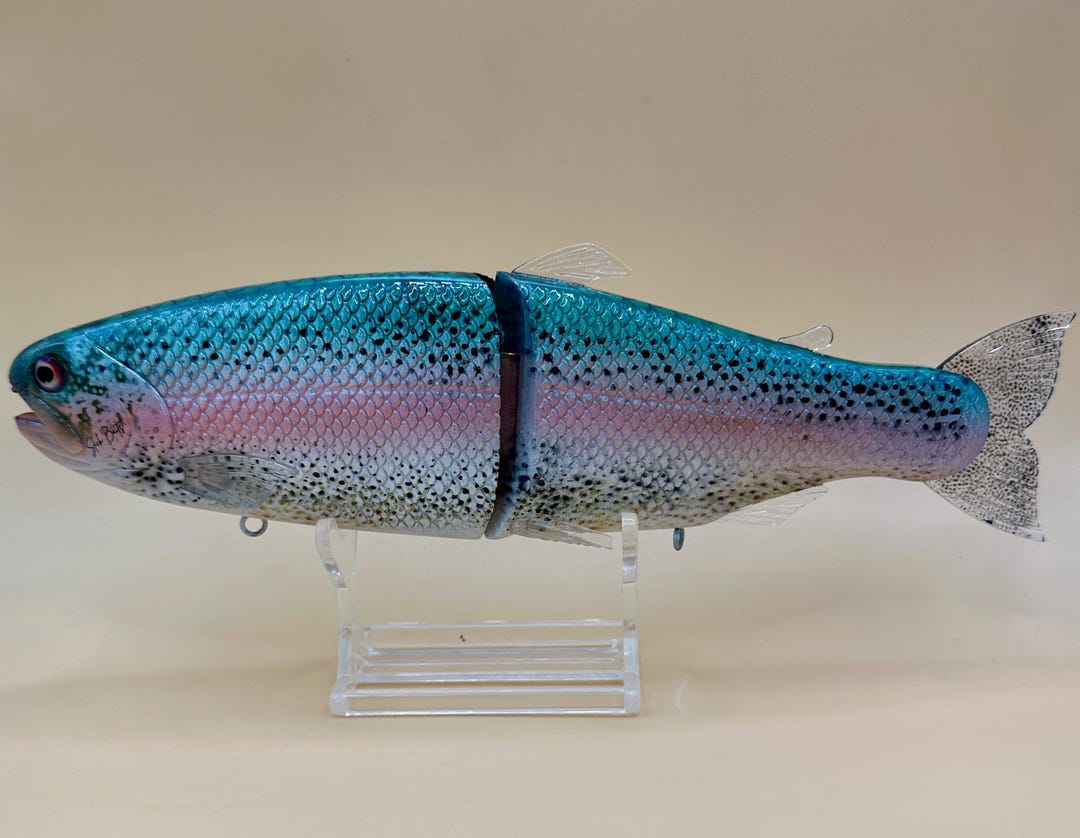 Hand Painted Trout Swimbait Lure | Realistic Colorway - Etsy