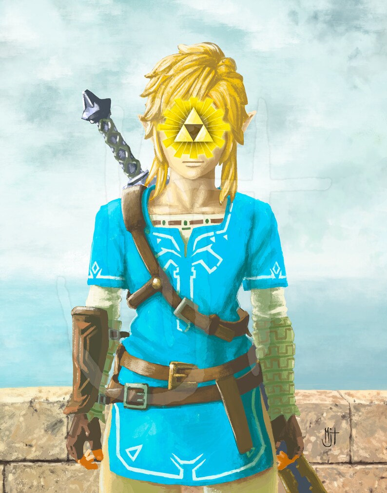 The LEGEND OF ZELDA Inspired Art Print Painting Rene | Etsy