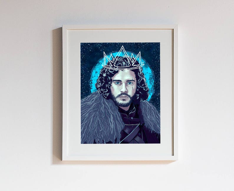 GAME of THRONES Jon Snow king in the North Art - Etsy