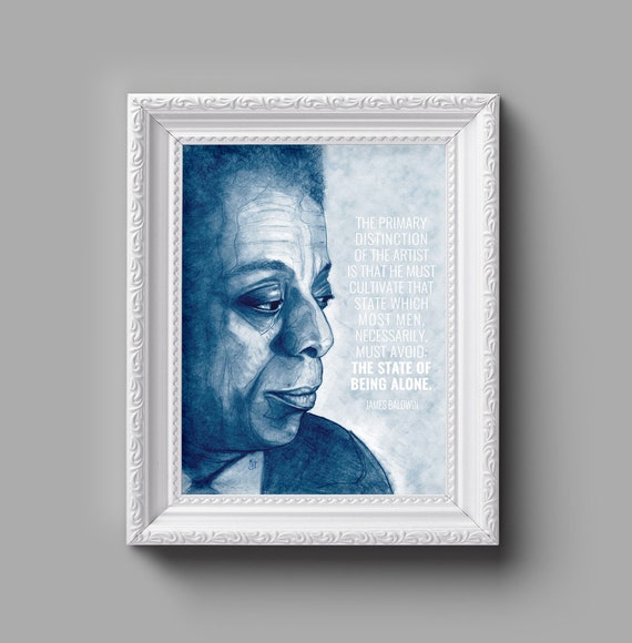 JAMES BALDWIN Portrait Pencil Drawing Art Print Home Decor | Etsy