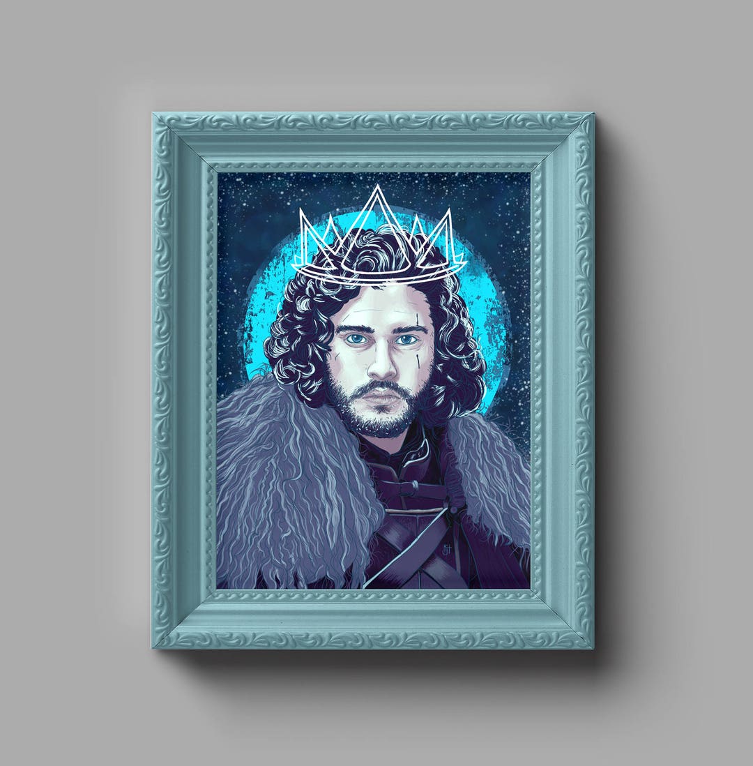 GAME of THRONES Jon Snow "king in the North" Art Print - Painting, Home ...