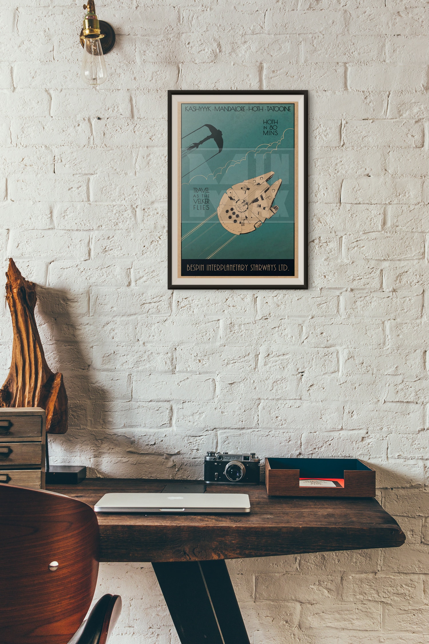 STAR WARS Millennium Falcon Travel Poster Giclee Art Print | Etsy