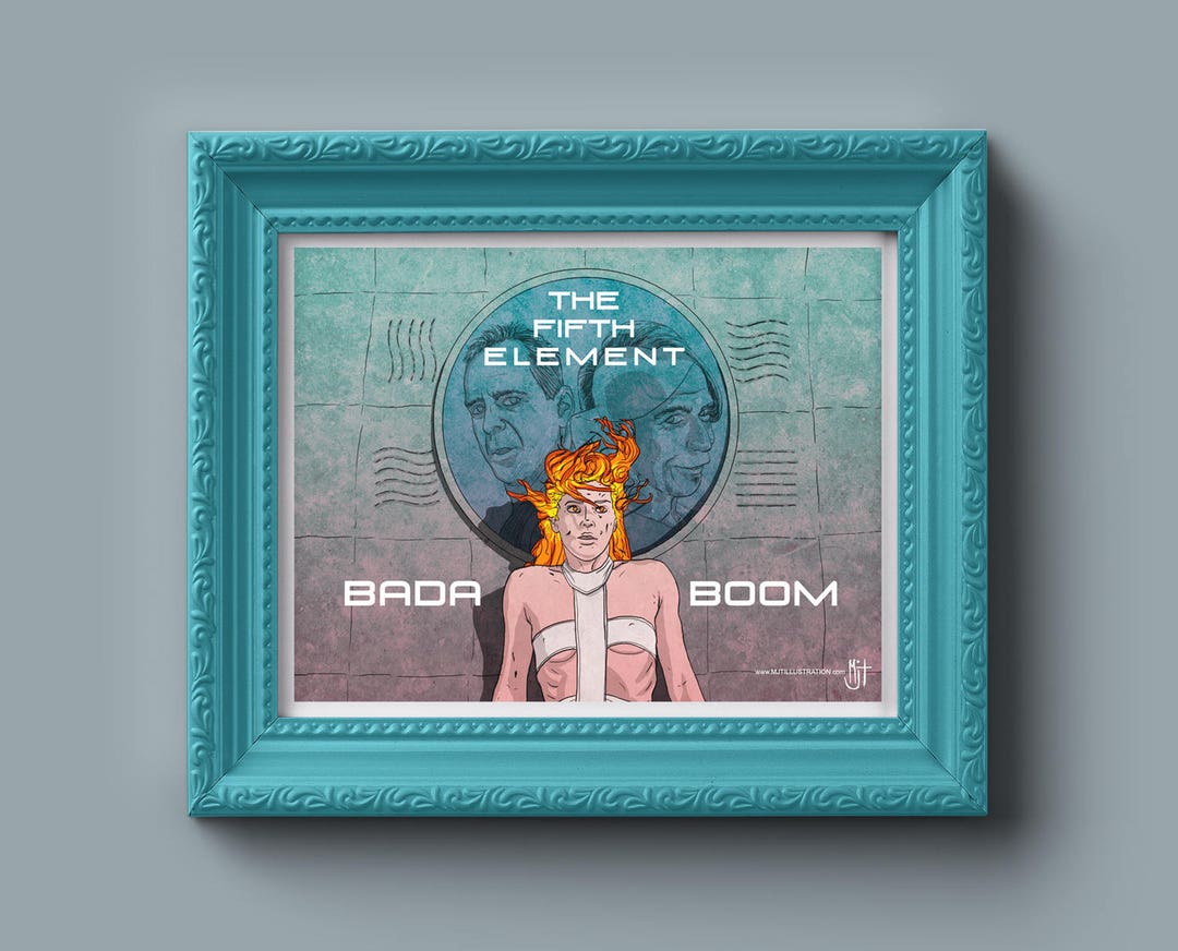THE FIFTH ELEMENT Inspired Bada Boom Art Print - Movie Wall Art, Gift ...