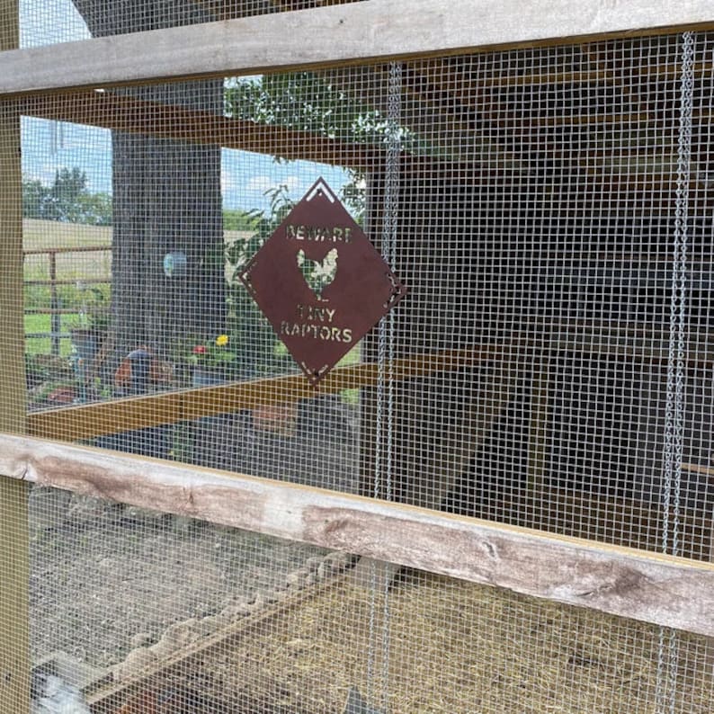 Beware Tiny Raptors 18 Wide X 18 Tall - Etsy