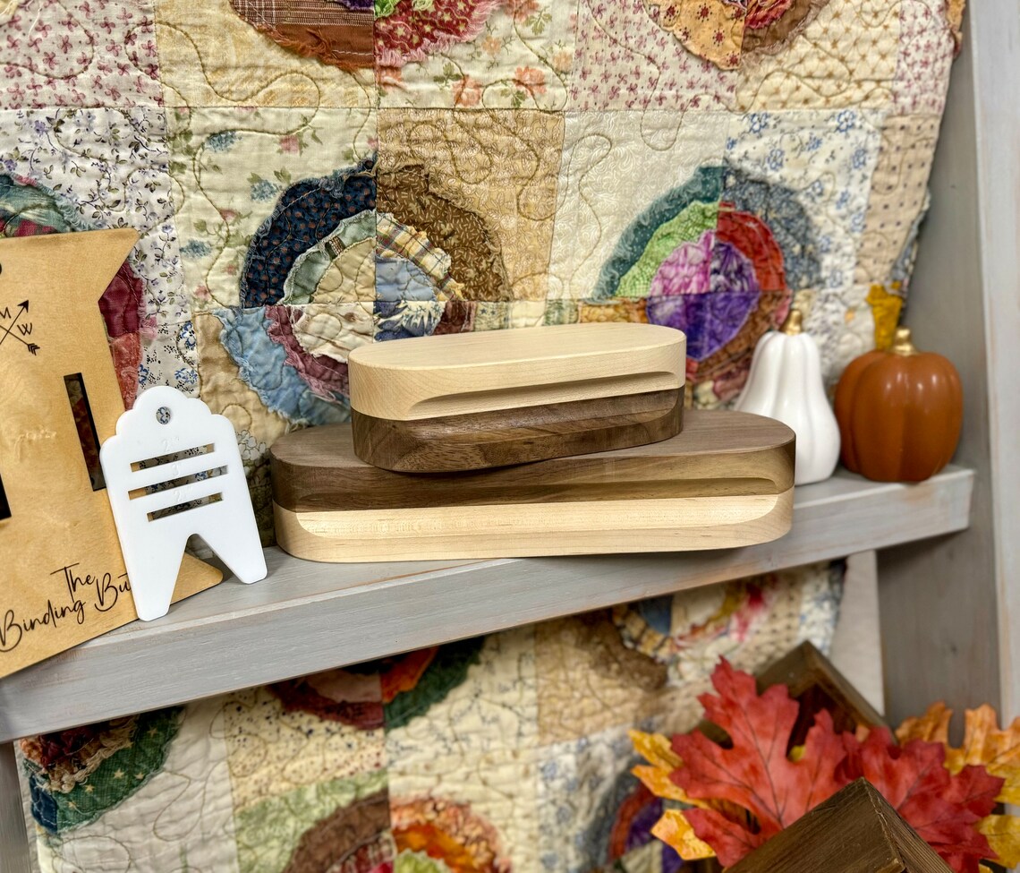 Handcrafted Maple and Walnut Quilt Clapper, Quilting Tool (6, 9, 12 ...