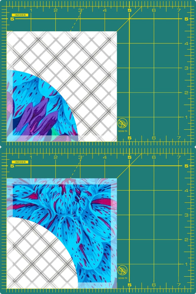 Drunkard's Path Cutting Template for 5" Charm Squares - Etsy