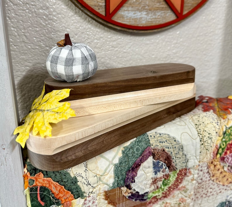 Handcrafted Maple and Walnut Quilt Clapper, Quilting Tool (6, 9, 12 ...