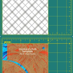Drunkard's Path Cutting Template for 5" Charm Squares - Etsy