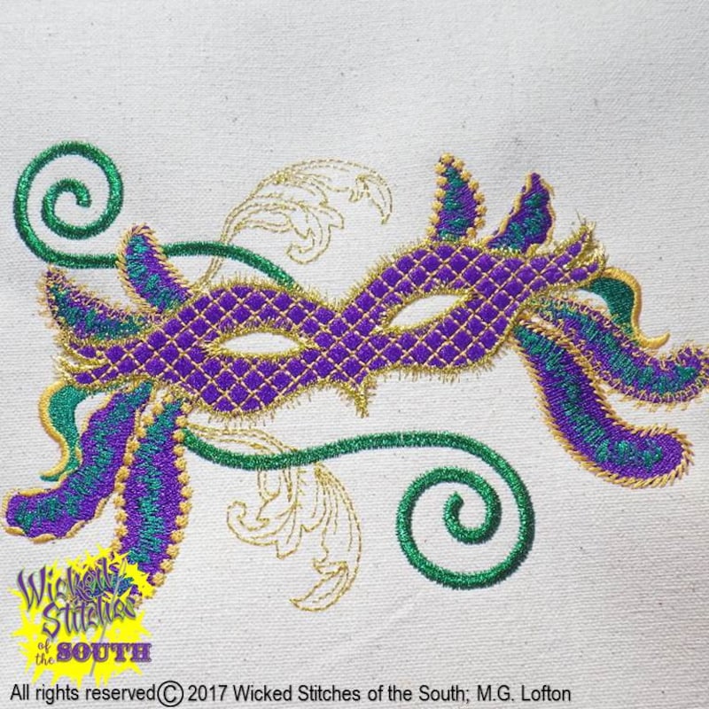 Mask Machine Embroidery Design - Etsy