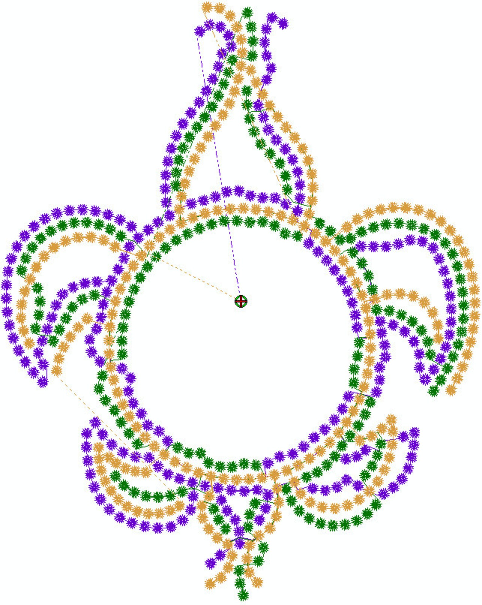 Mardi Gras Bead Fleur De Lis Circle Monogram Frame Embroidery Design ...