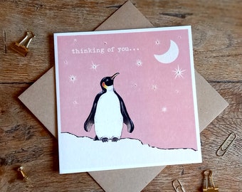 Penguin Get Well Card - Etsy