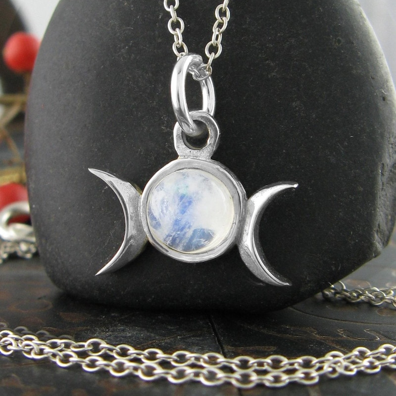 Wicca Triple Moon Pendant - Etsy