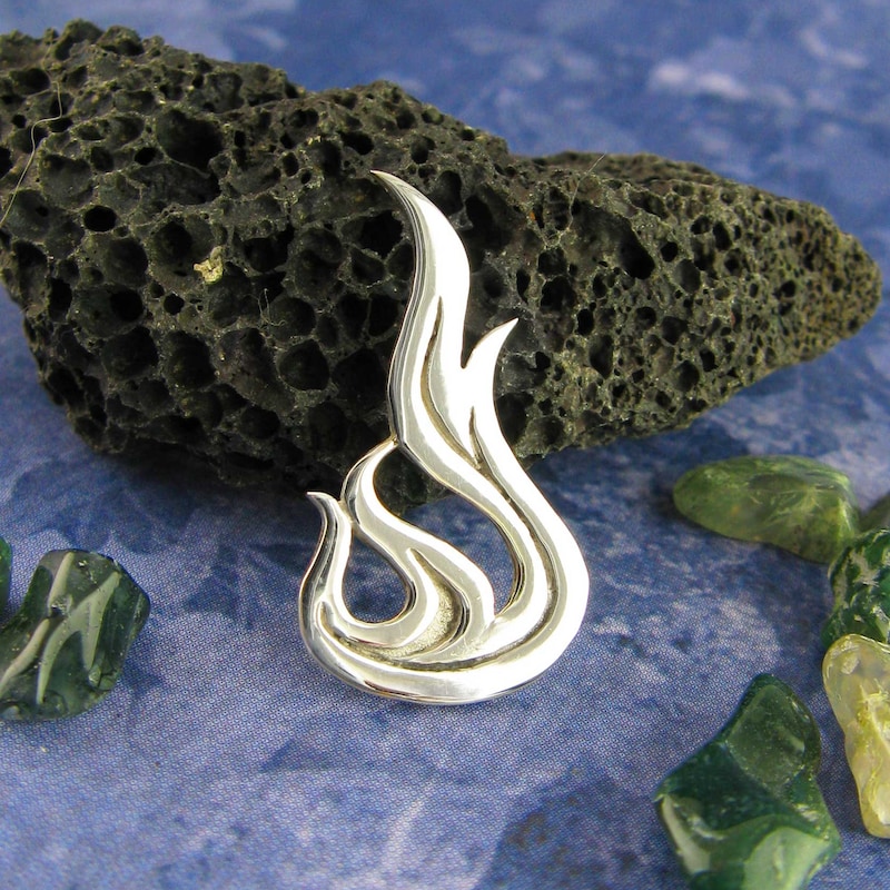Flame Pendant - Etsy