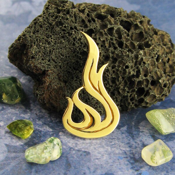 Flame Pendant - Etsy