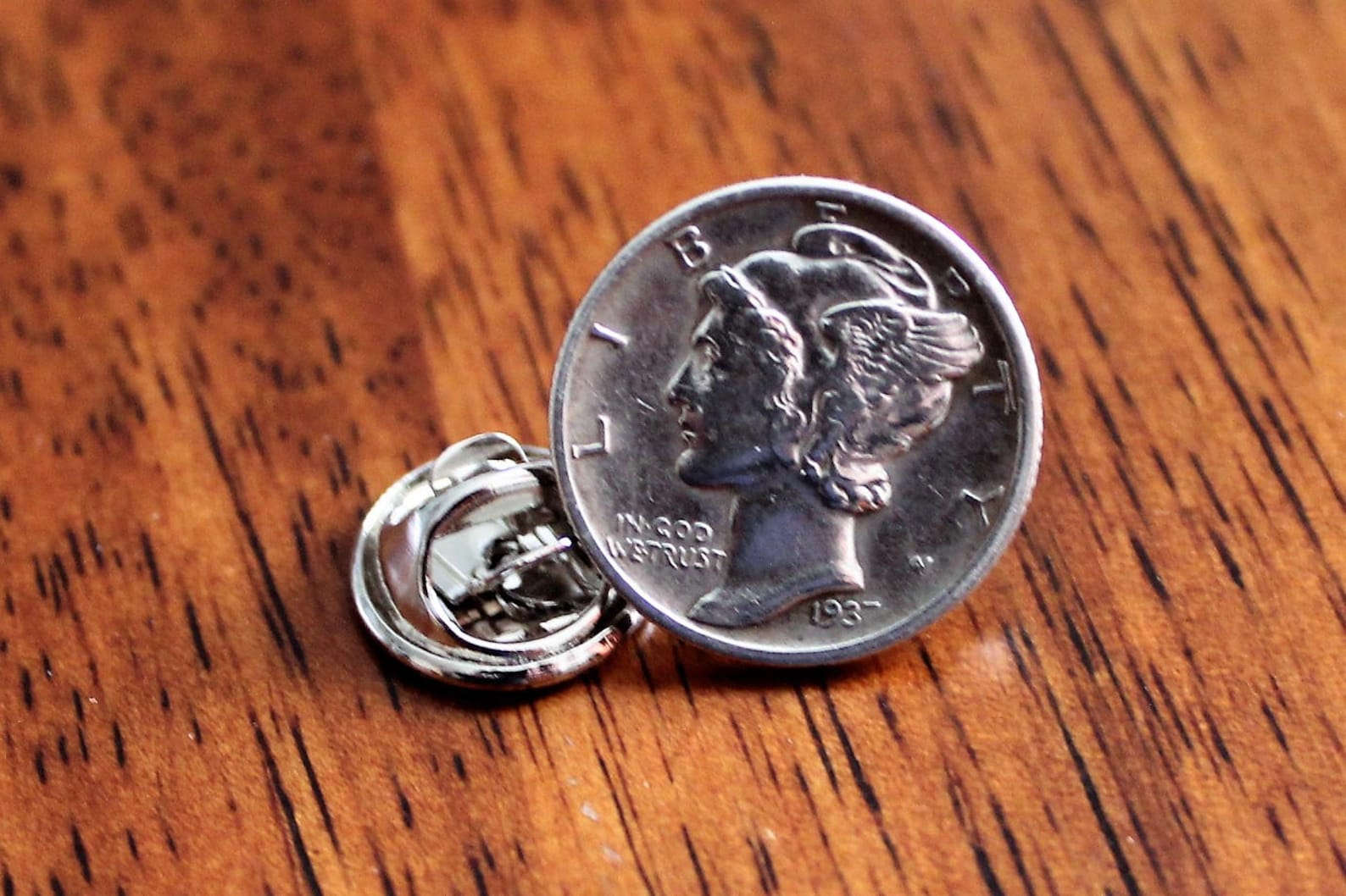 Mercury Dime Tie Tack, US Coin Lapel Pin, History Gift, Teacher Present ...
