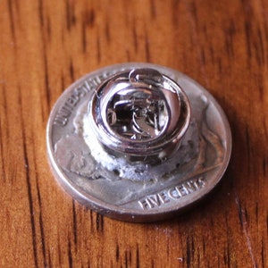 Buffalo Nickel Tie Tack, Buffalo Nickel Lapel Pin, History Pin, US ...