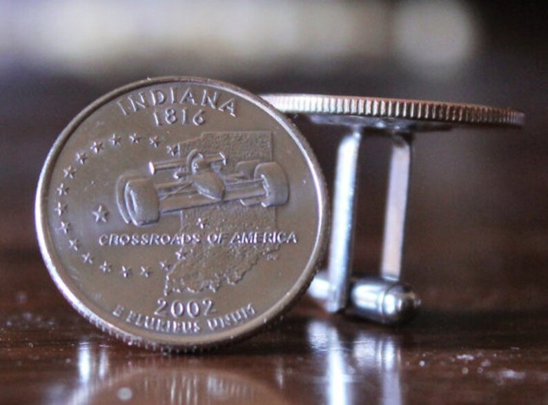 Indiana Cuffs Indy 500 Indianapolis 500 Cuff Links Indiana - Etsy