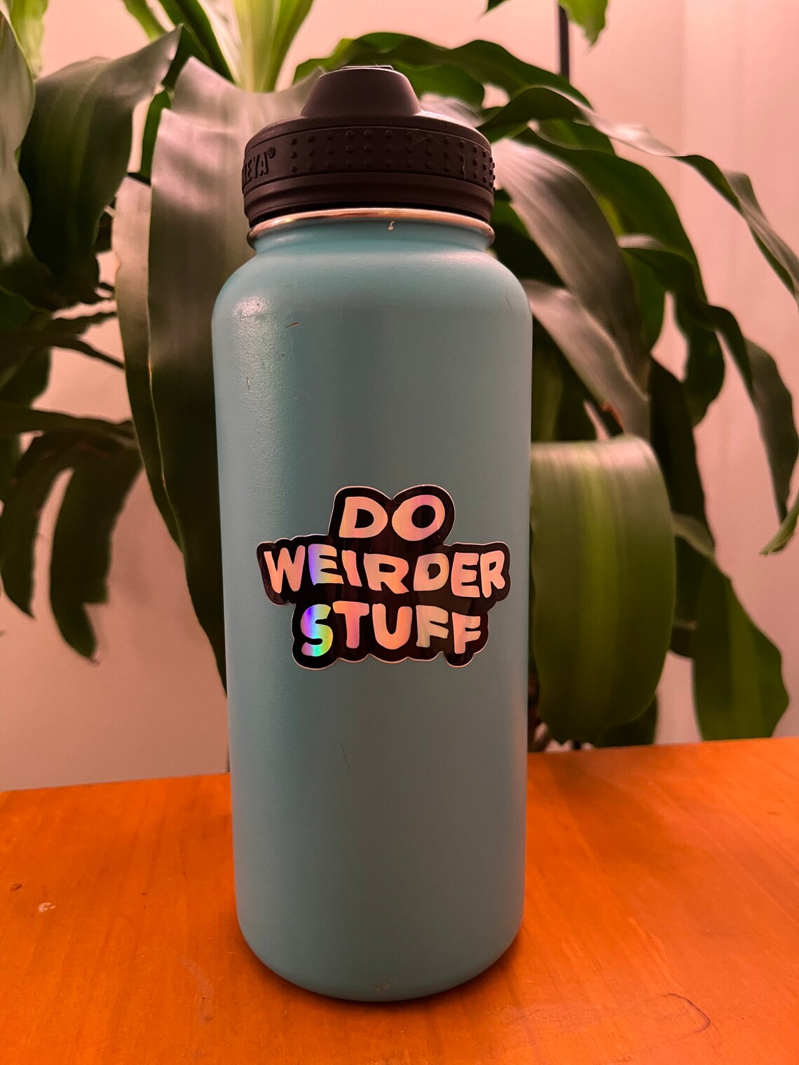 Do Weirder Stuff Holographic Sticker Shiny Rainbow Laptop - Etsy