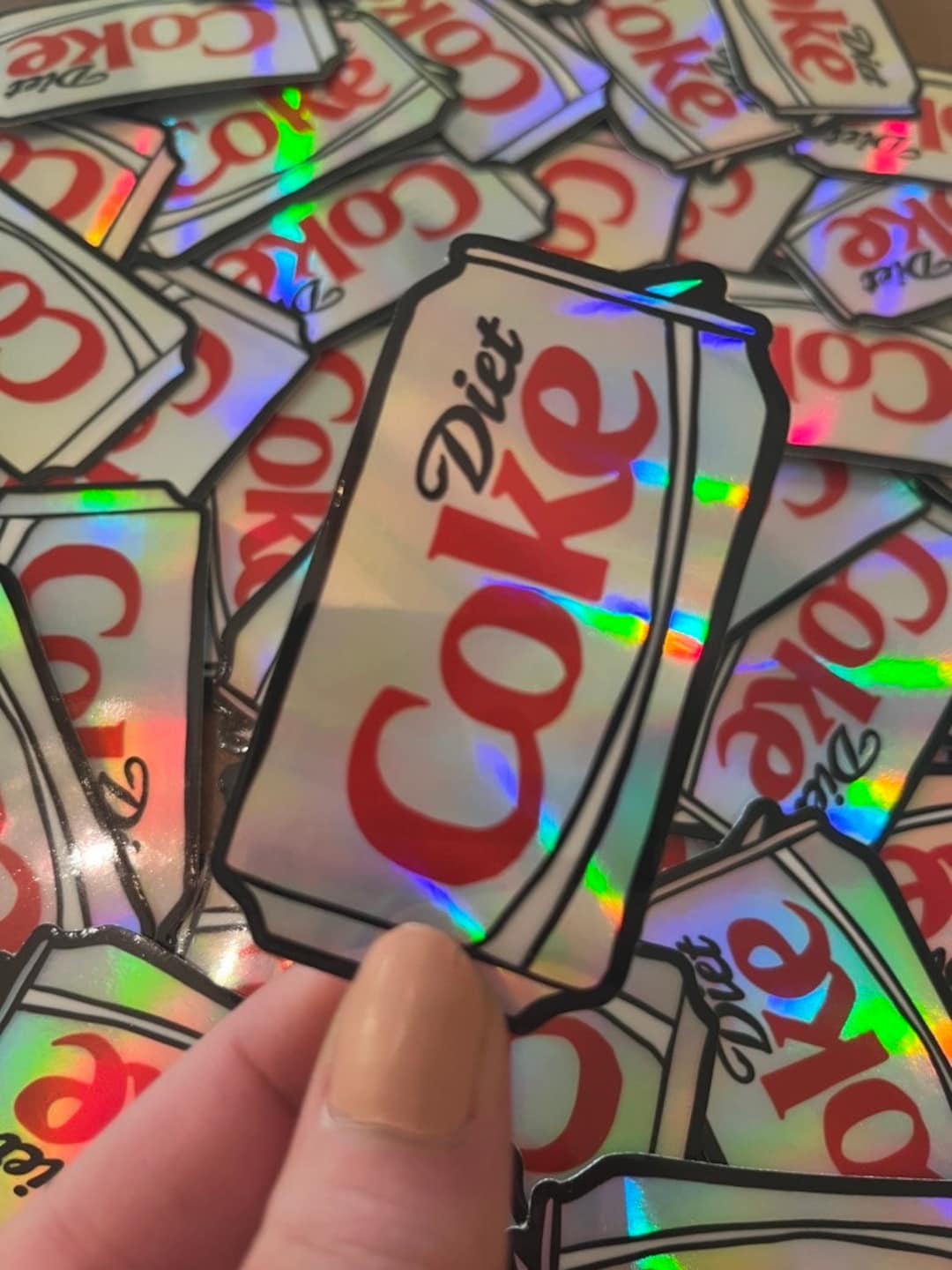Diet Coke Holographic Sticker Shiny Soda Rainbow Laptop and - Etsy