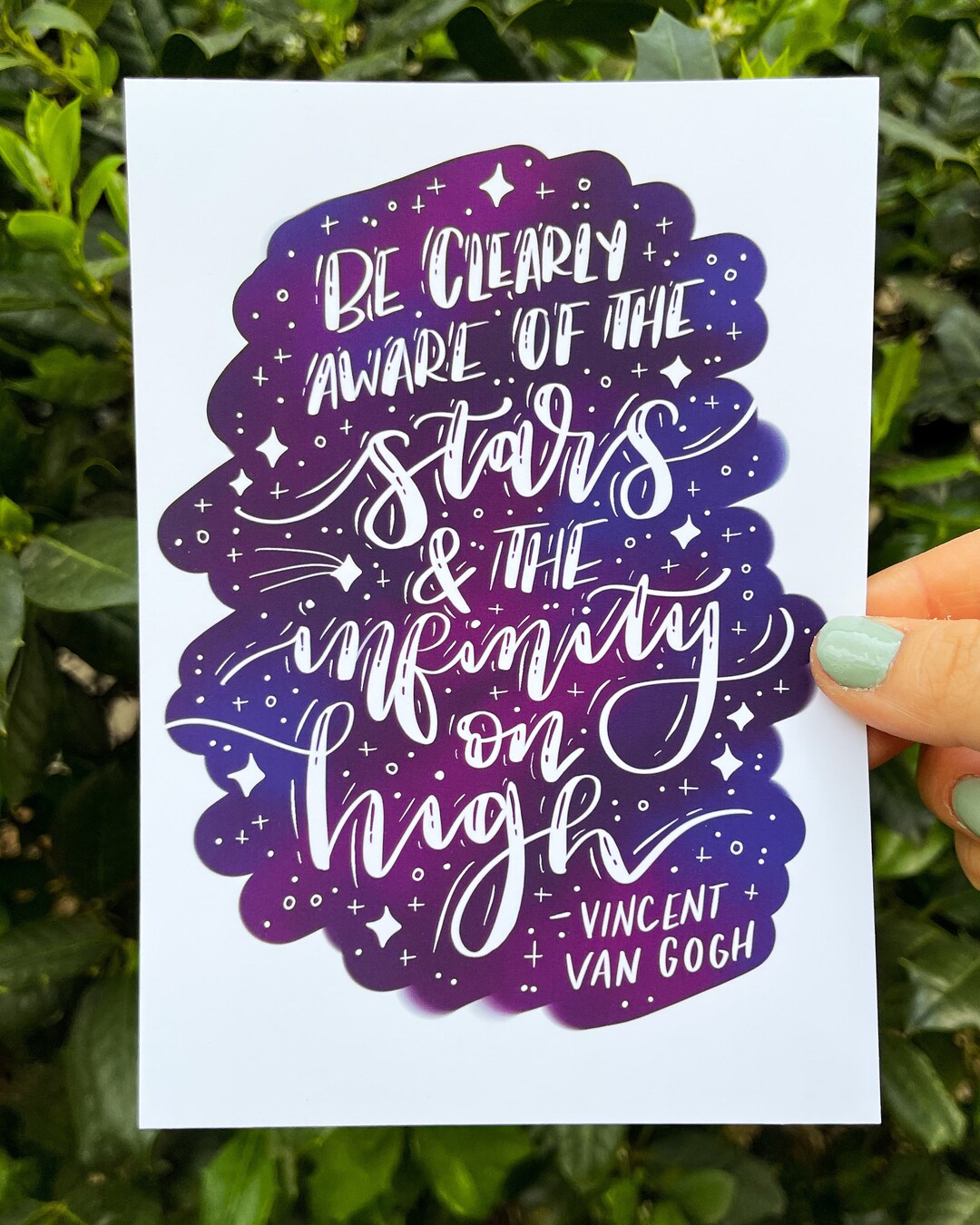Infinity on High Van Gogh Quote - 5x7 Art Print - Etsy