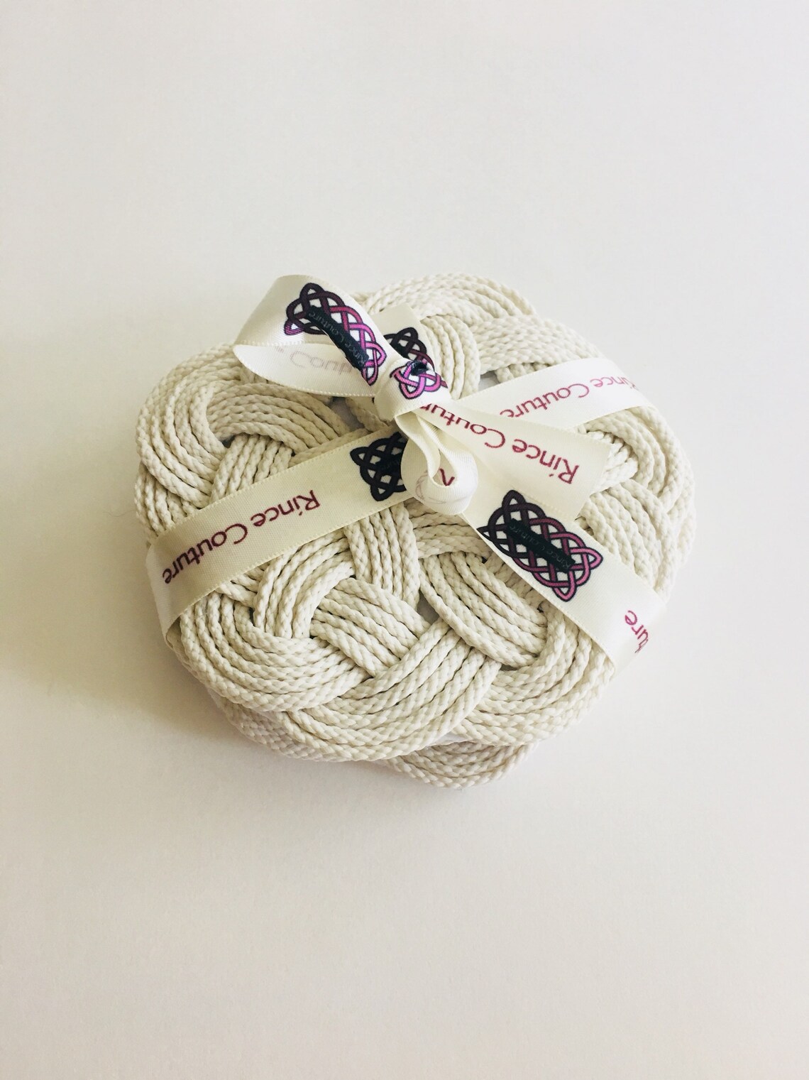 Knotwork Rope Coasters Rope Coasters Nautical Coasters | Etsy